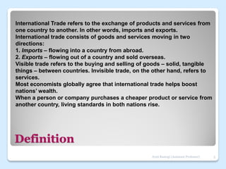 International trade | PDF