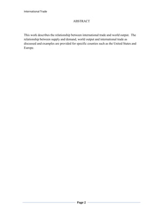 International trade and world output | DOCX