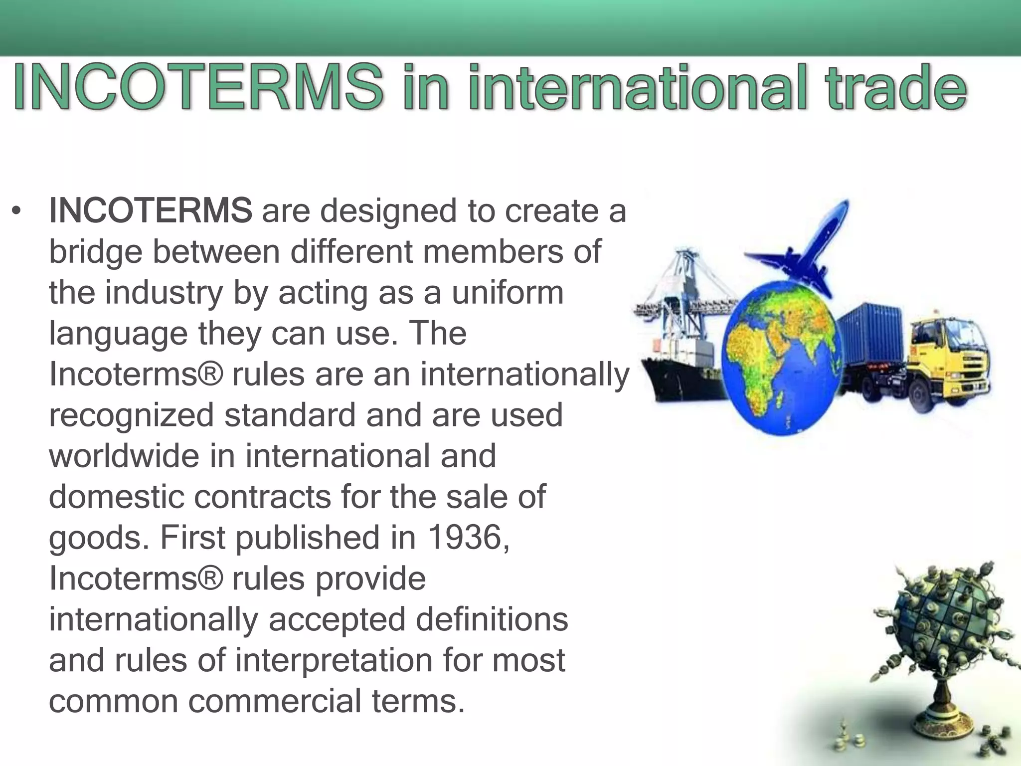 International trade (incoterms) | PPT