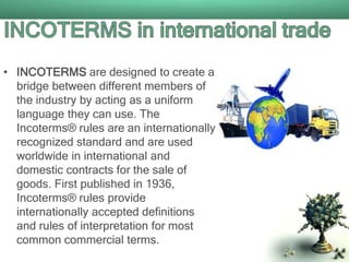 International trade (incoterms) | PPTX