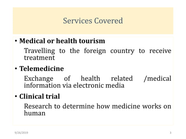 International trade in health services | PPTX | Healthcare Industry ...