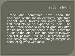 International trade in india ppt | PPTX
