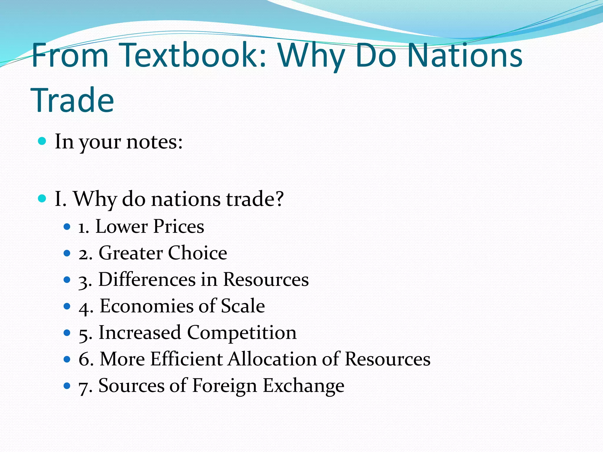 International trade notes | PPTX