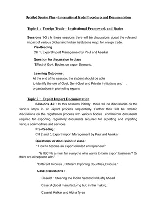 International trade procedures and documentation | DOC