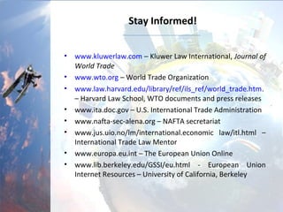 International Trade Regulation | PPT