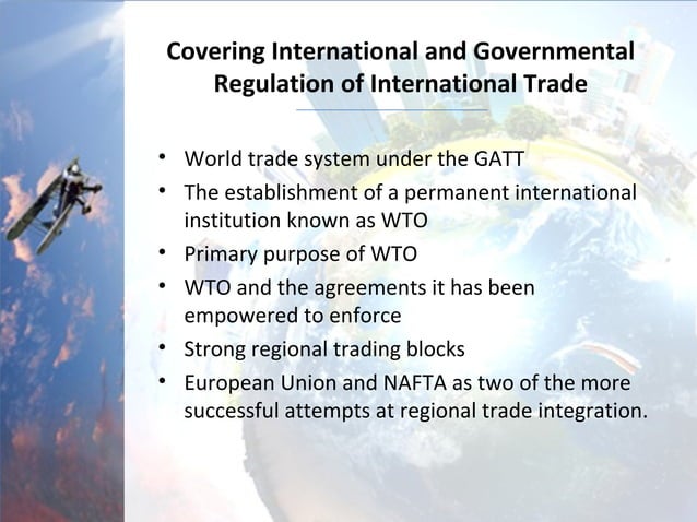 International Trade Regulation | PPT