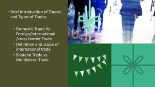 International Trade Rules and challenges for international business | PDF