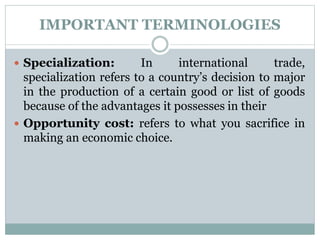 The law of absolute advantage and comparative advantage | PPT