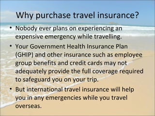 International Travel Insurance | PPT
