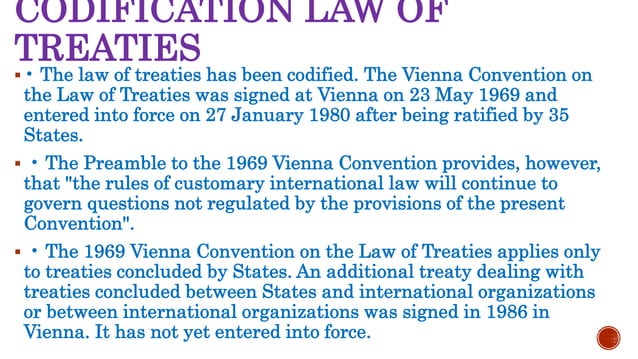 International treaties/ convention | PPTX | Law