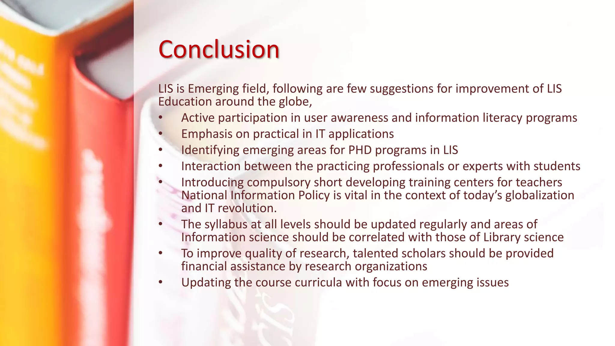 International trends in lis education | PPTX