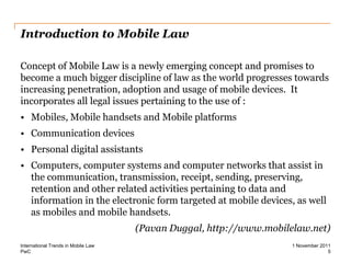 International Trends in Mobile Law | PPT