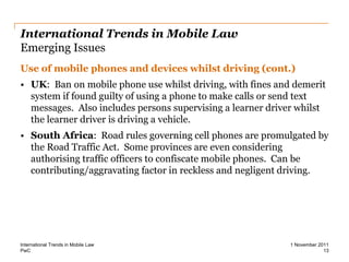 International trends in mobile law | PPT