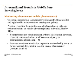 International trends in mobile law | PPT