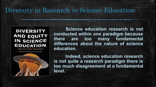 International Trends in Science Education Research | PPTX