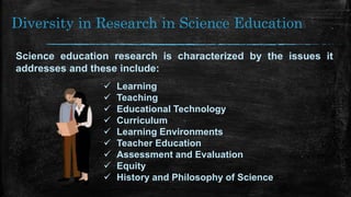 International Trends in Science Education Research | PPTX