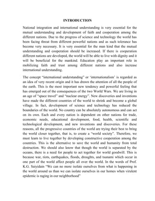 International understanding | PDF