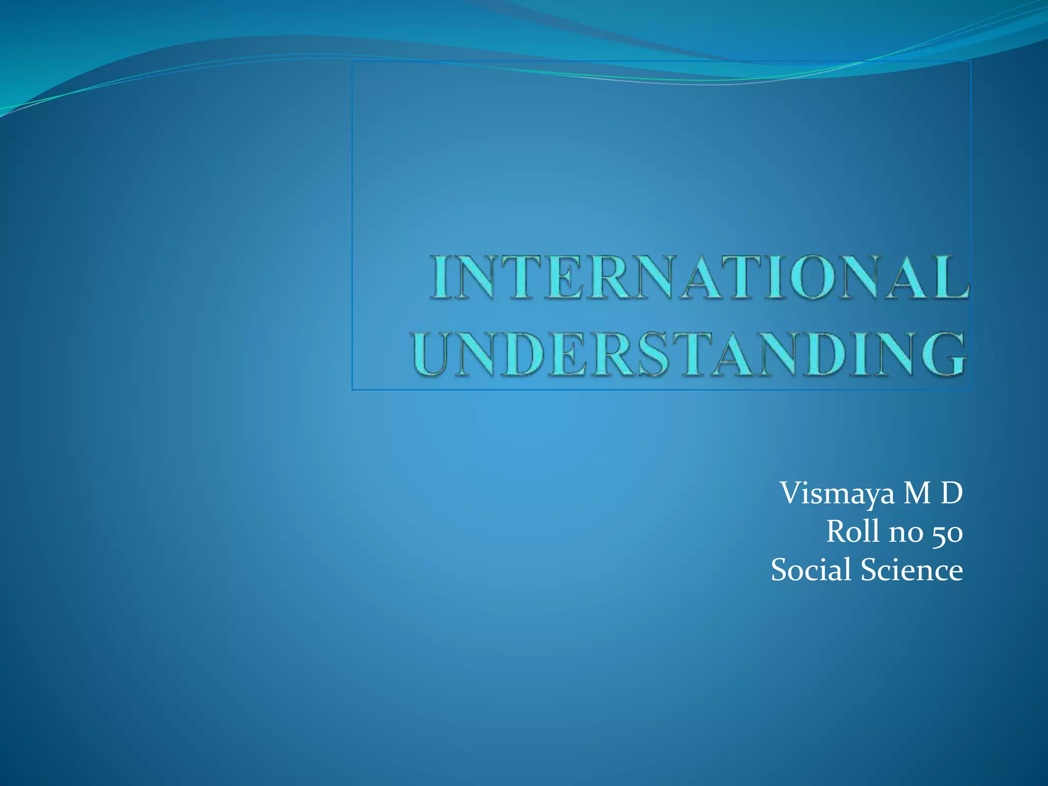 International understanding | PPT