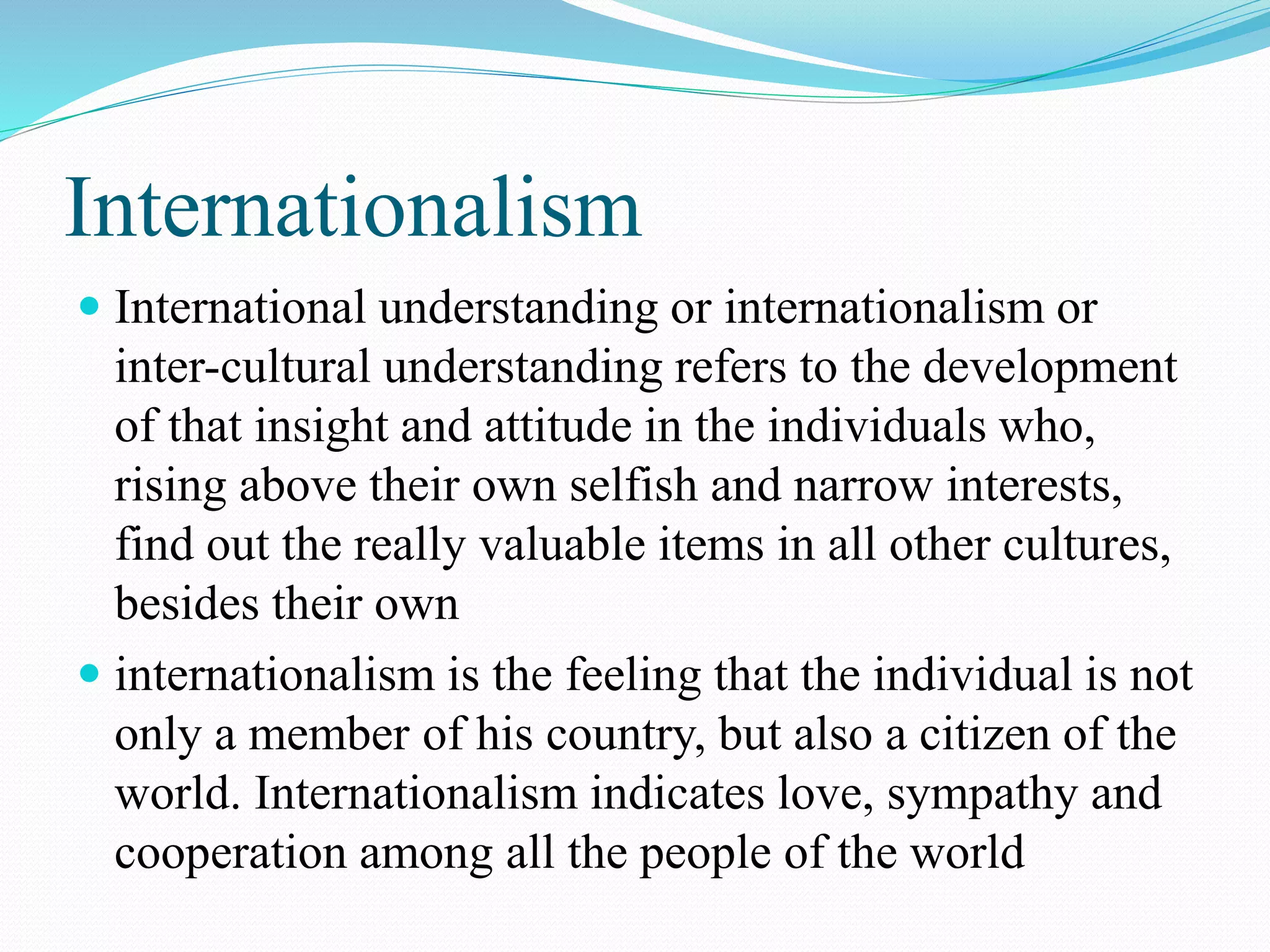 International understanding | PPT