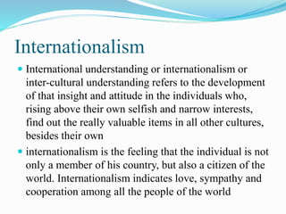 Internationalism Definition