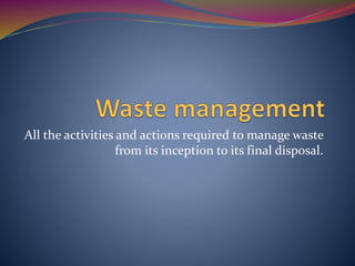 International waste management strategies | PPT