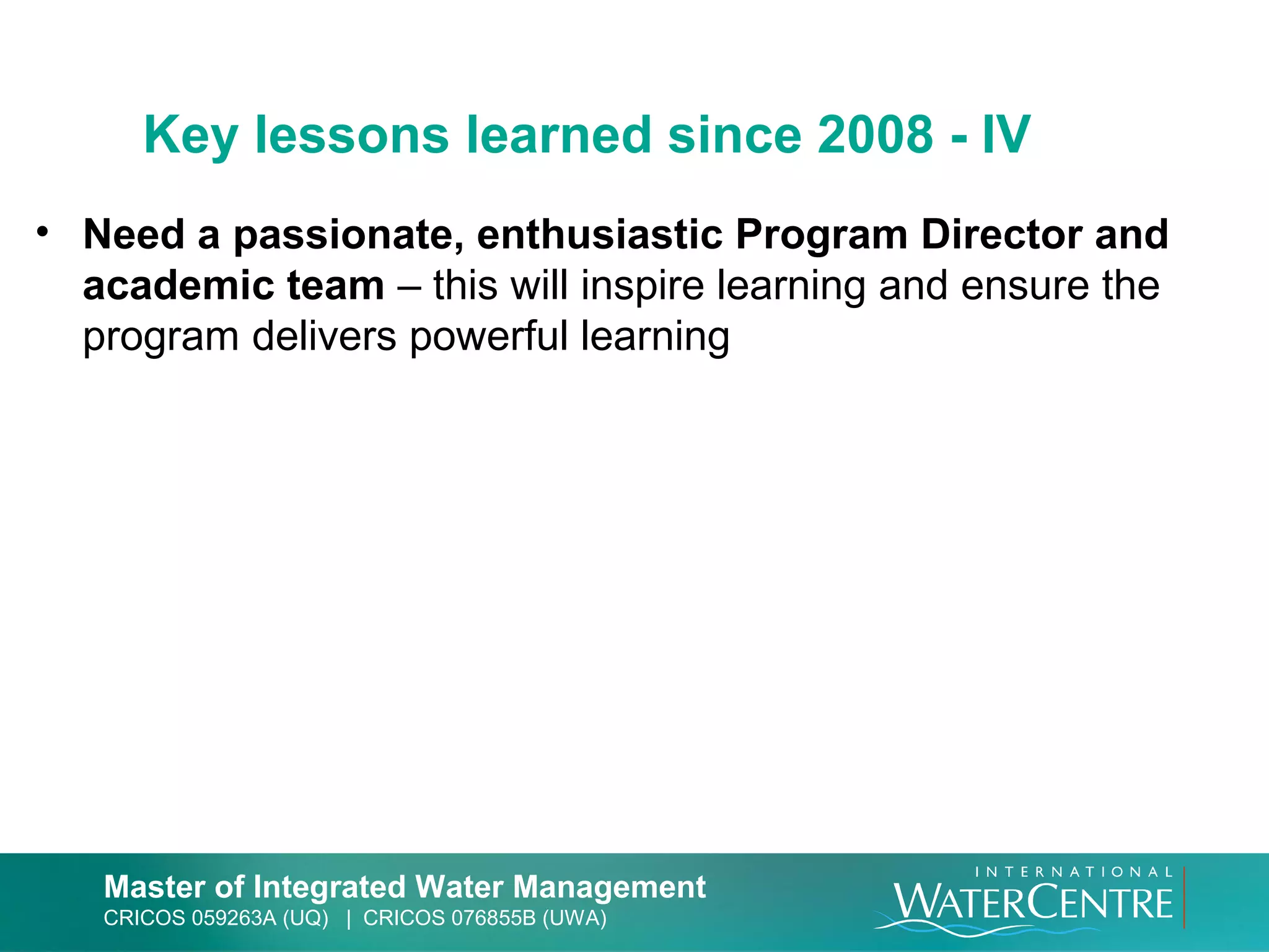 International water centre (iwc) intro and lessons | PPT | Australia and Oceania Travel | Travel ...