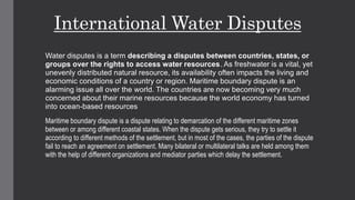 International Water Disputes | PPTX