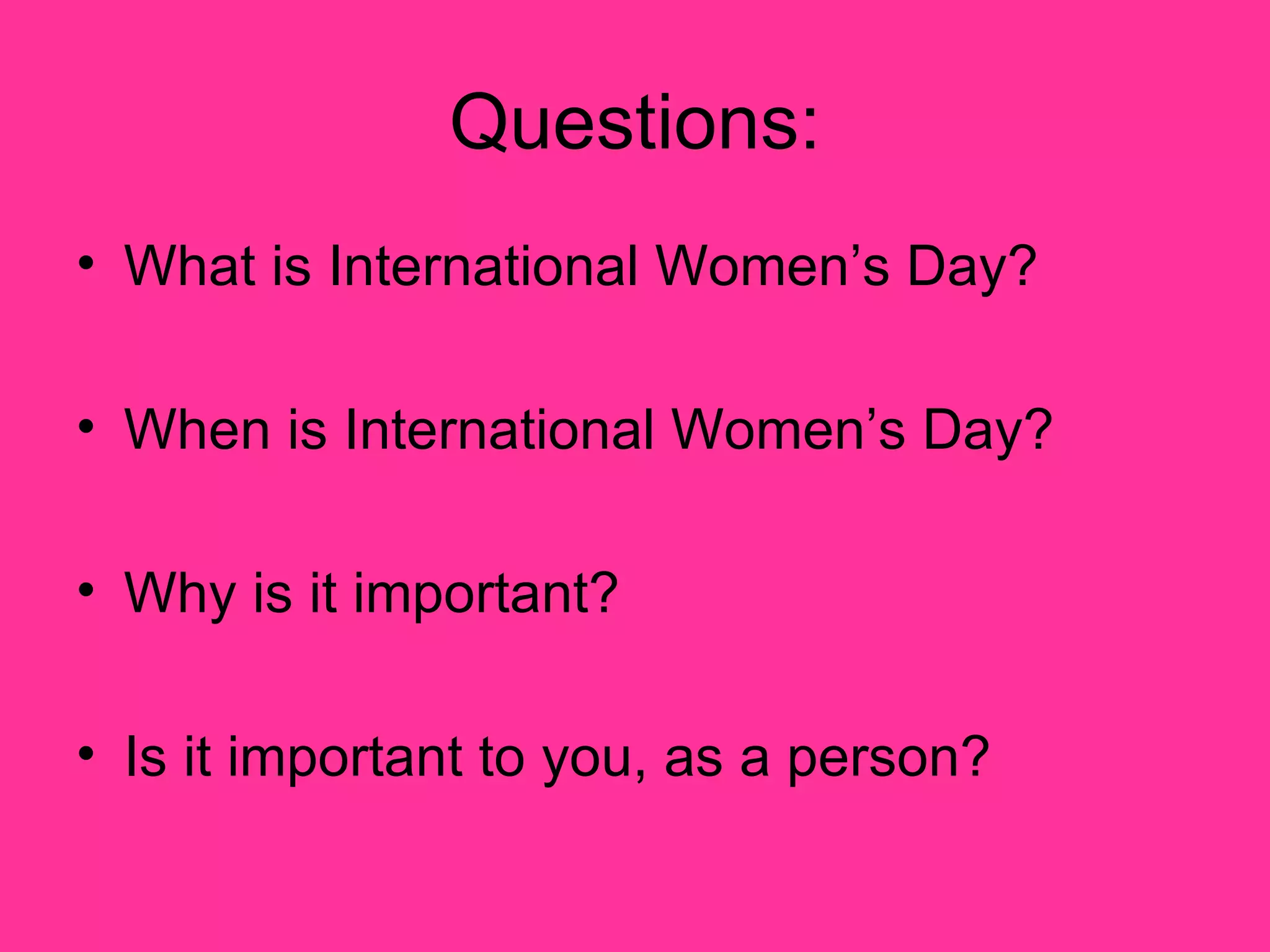 International Women’s Day | PPT
