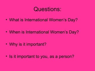International Women’s Day | PPT