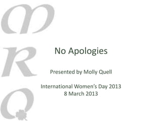 No Apologies | PPTX