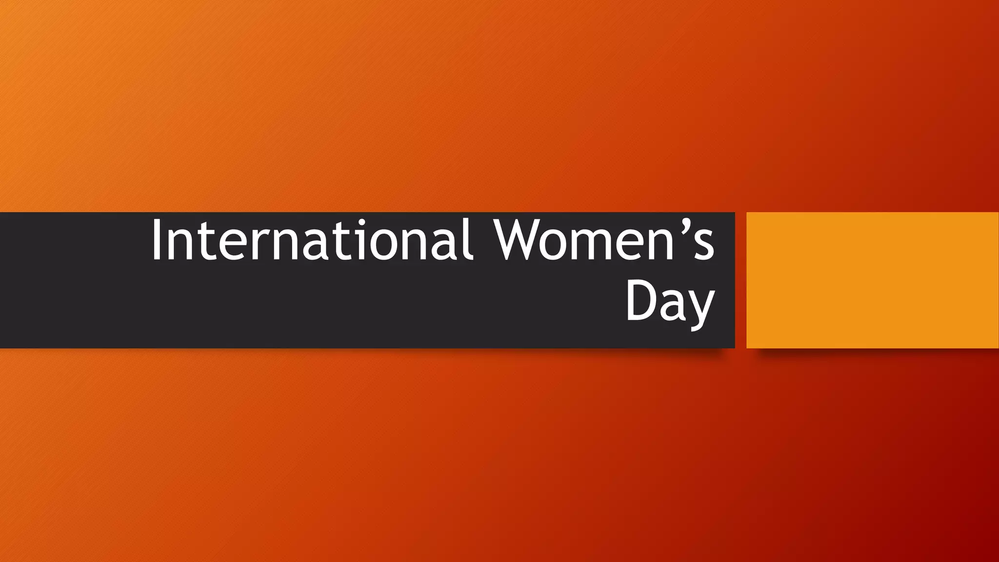 International women’s day | PPT
