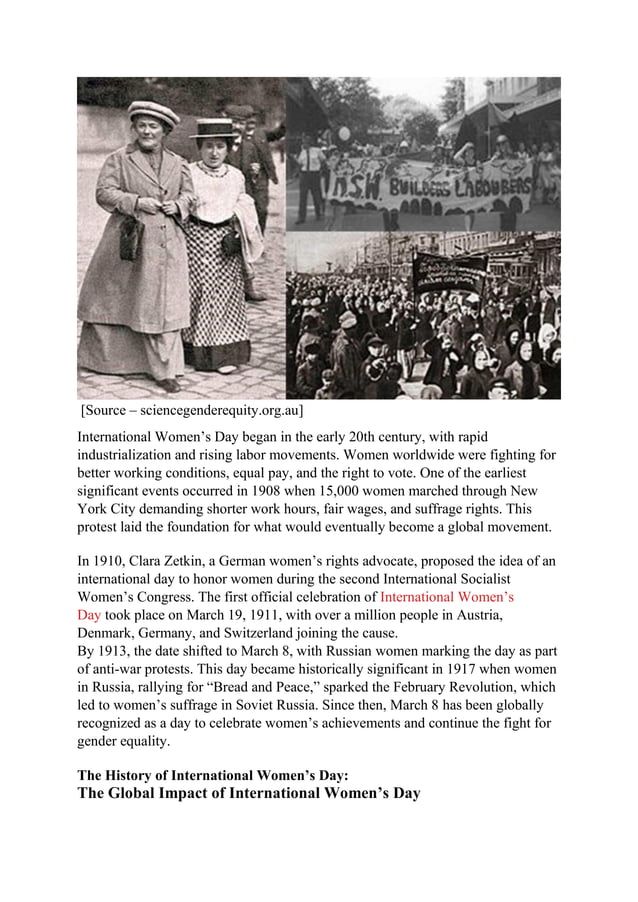 International Women’s Day History: Impact, Challenges & Key Milestones ...