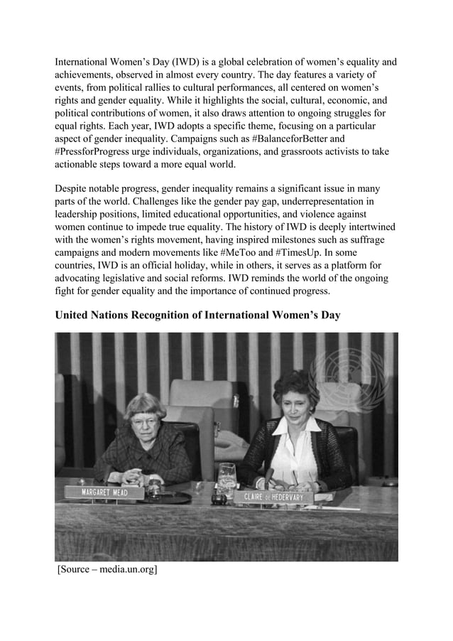 International Women’s Day History: Impact, Challenges & Key Milestones ...