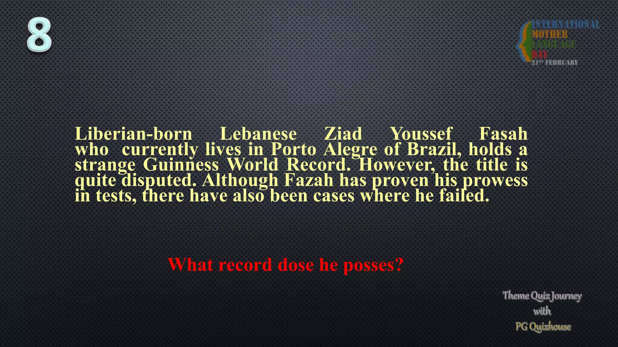 International Mother Language Day Quiz- Question- 21.2.2021