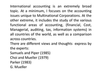 INTERNATIONAL ACCOUNTING | PPTX