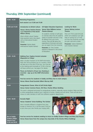 International Students' Welcome Programe 2011 | PDF