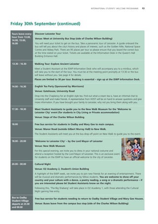 International Students' Welcome Programe 2011 | PDF
