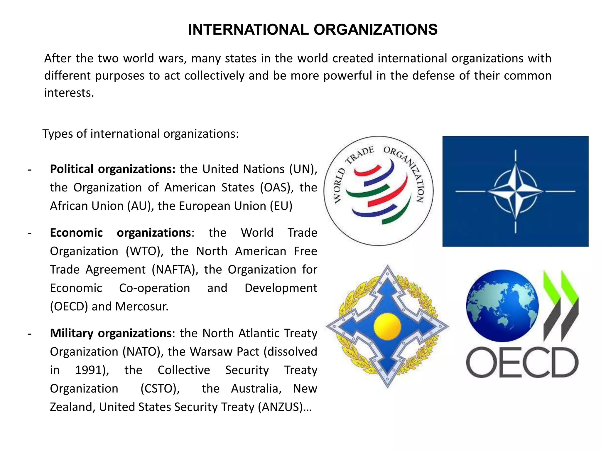 International organizations | PPTX