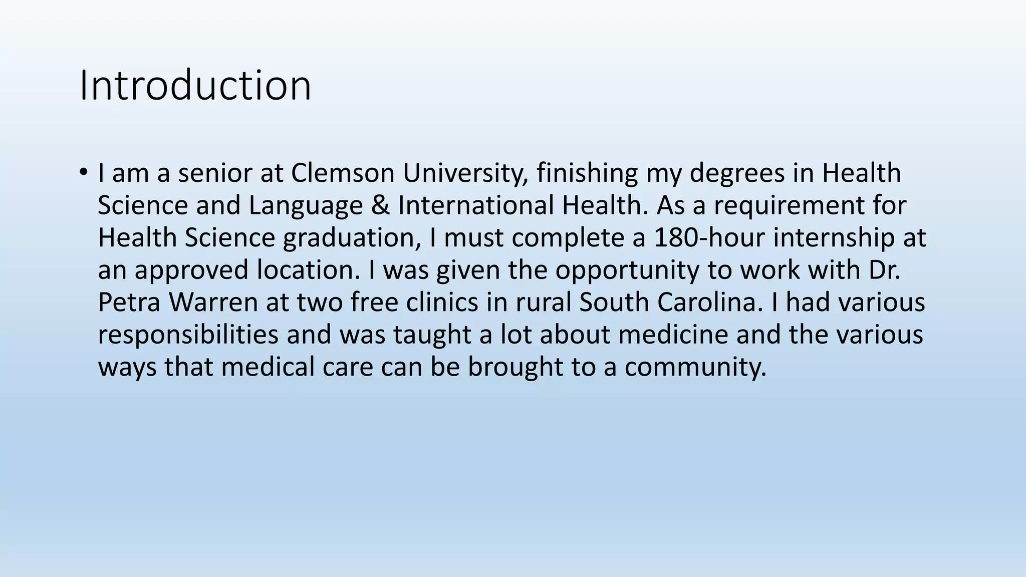 Internship Overview | PPTX