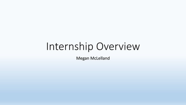 Internship Overview | PPT