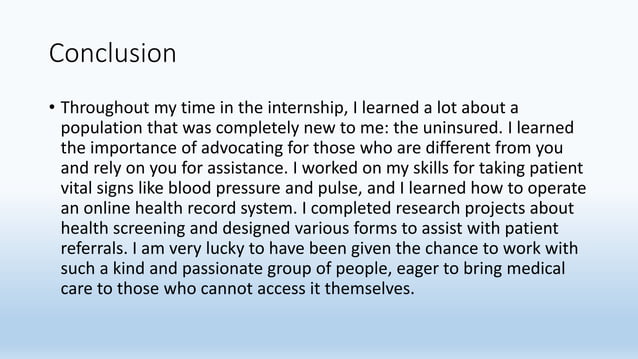 Internship Overview | PPT