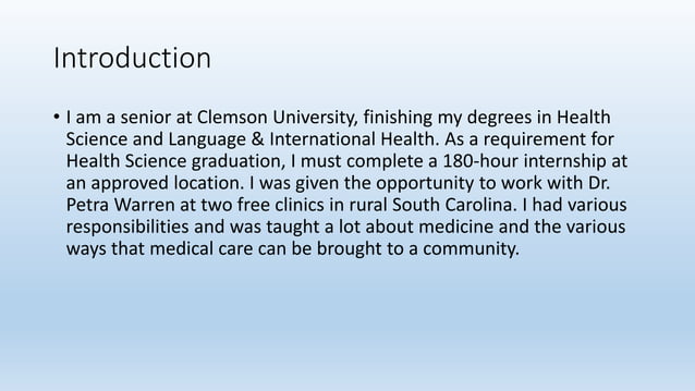 Internship Overview | PPT