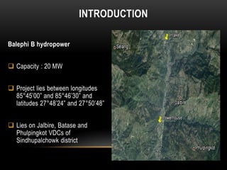 Preparation of Web Mapping Application of Balephi-B Hydropower Project | PPT
