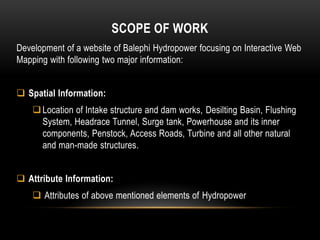 Preparation of Web Mapping Application of Balephi-B Hydropower Project | PPT