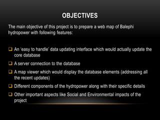 Preparation of Web Mapping Application of Balephi-B Hydropower Project | PPT