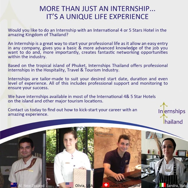 Hospitality Internships in Thailand | PDF