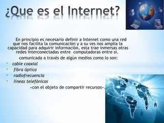 Internet y sus Usos. | PPTX