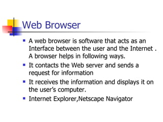 Internet | PPT | Email | Internet