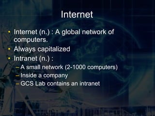 Internet Notes | PPT