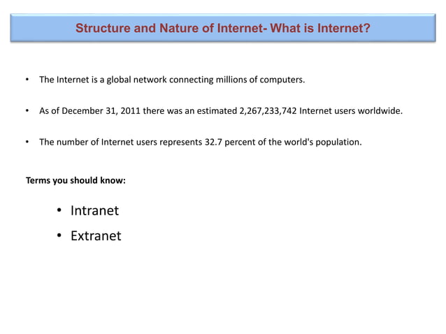 Introduction to Internet | PPT